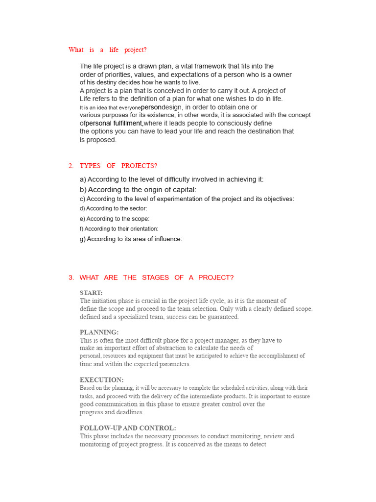 What Is A Life Project | PDF | Hypothesis | Reality