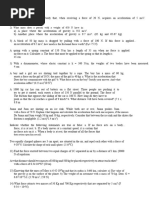 F=ma Practice Problems Set | PDF | Science & Mathematics