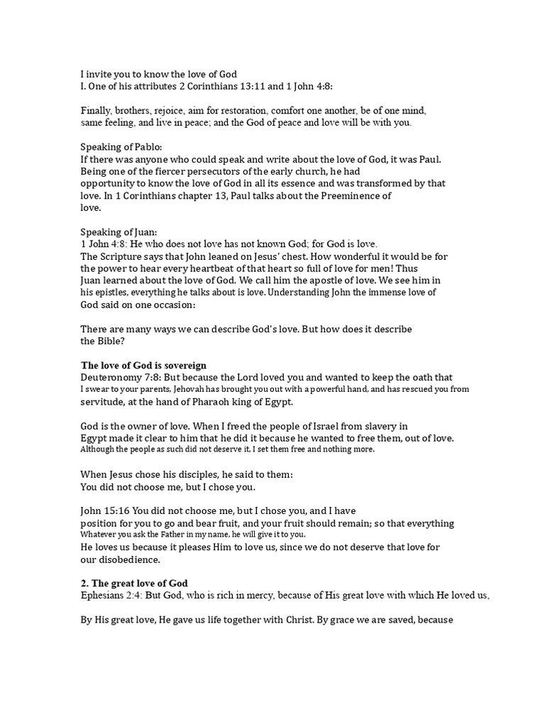 Sermons About The Love of God | PDF | Eternal Life (Christianity) | Love