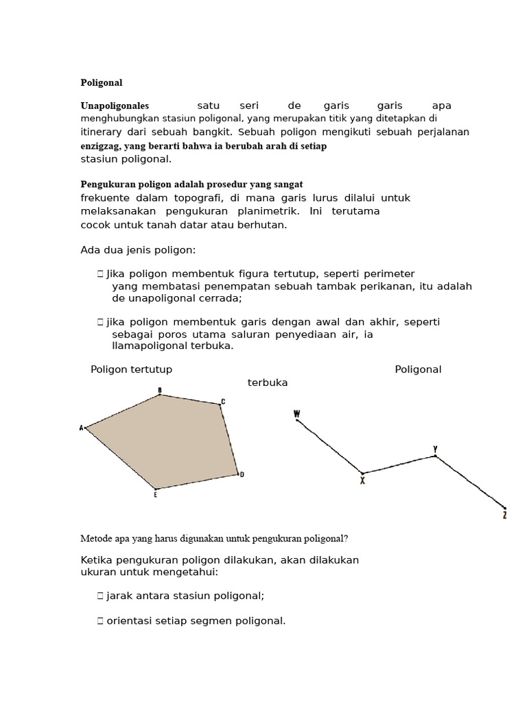 Pengukuran Poligonal dalam Topografi | PDF