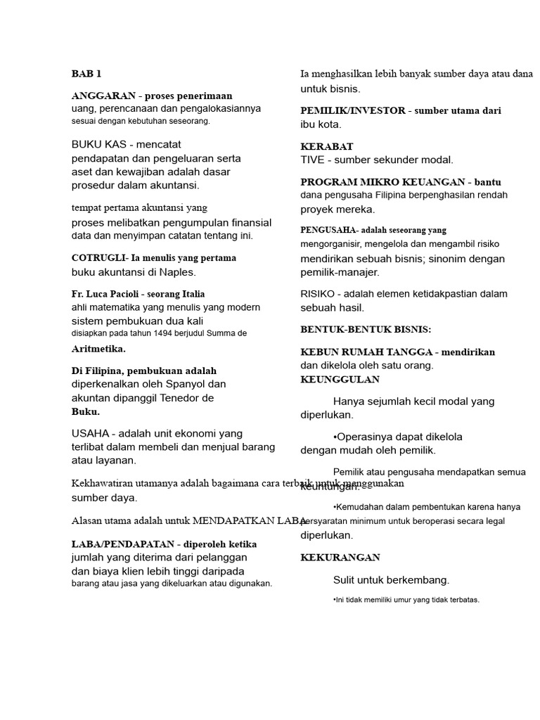FUNACC ULANGAN 1st Tahun Tengah | PDF