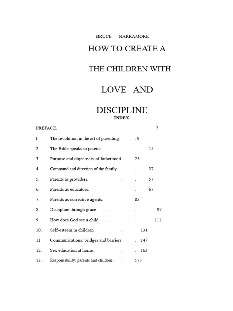 Biblical Parenting: Love and Discipline | PDF | Glory (Religion ...