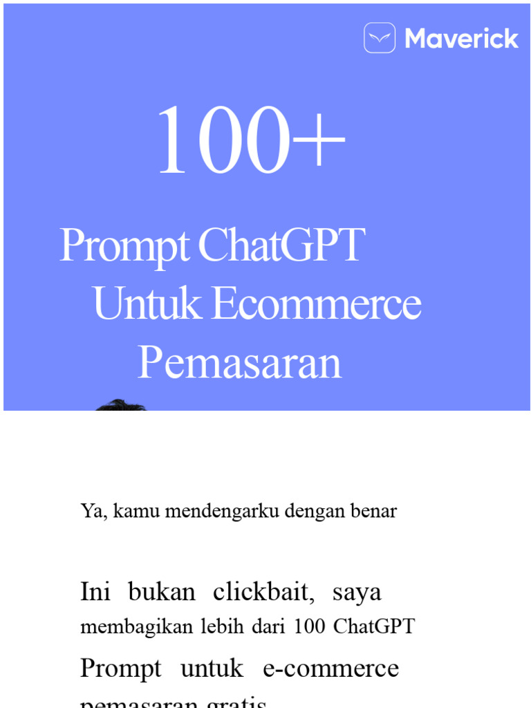 100+ Prompt ChatGPT untuk Pemasaran E-commerce | PDF