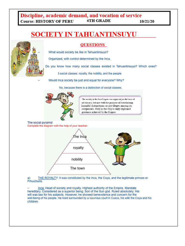 History 4TH Grade Primary 10-21-20 | PDF | Inca Empire | Nobility