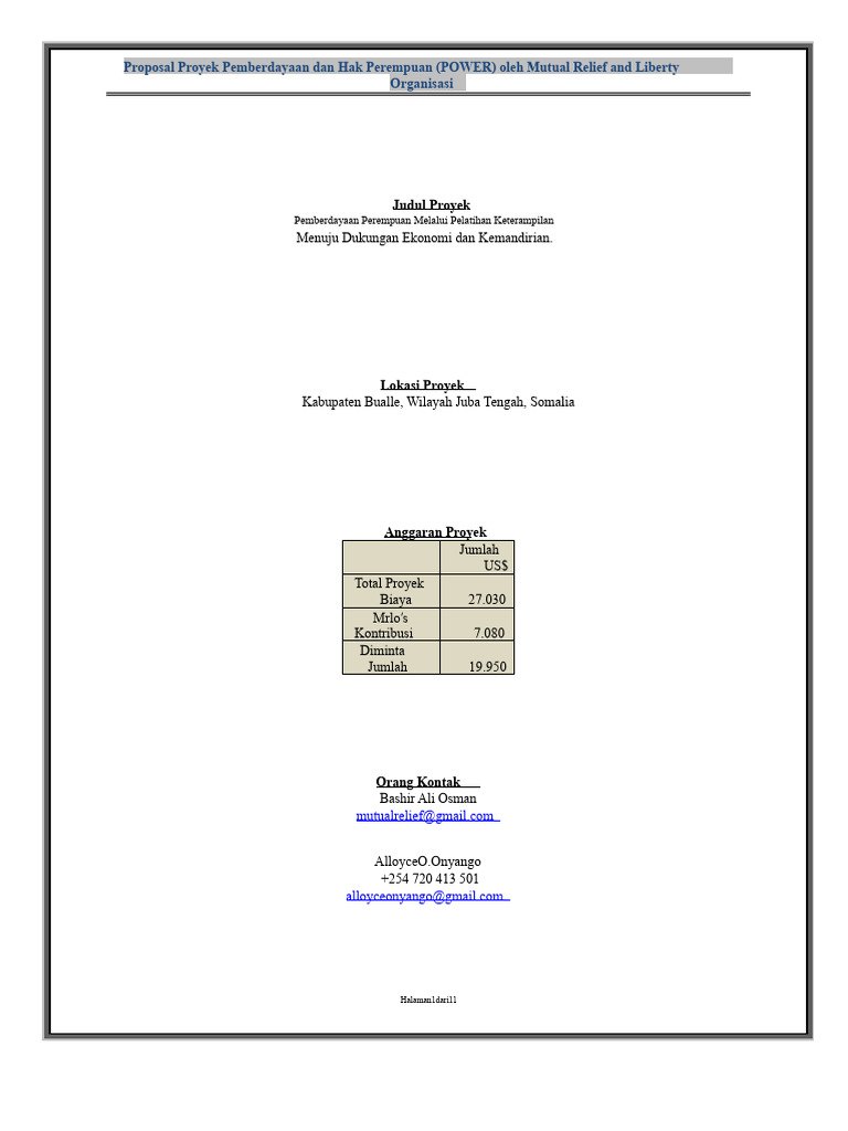 Proposal Proyek | PDF