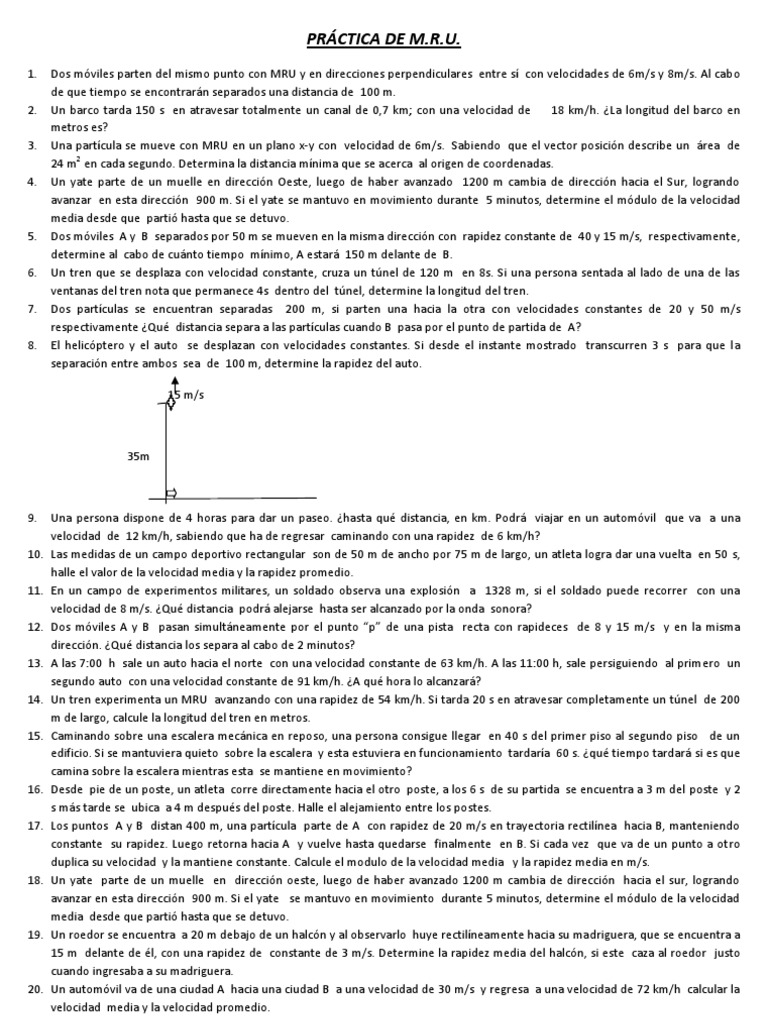 Práctica de Mru | PDF | Velocidad | Velocidad