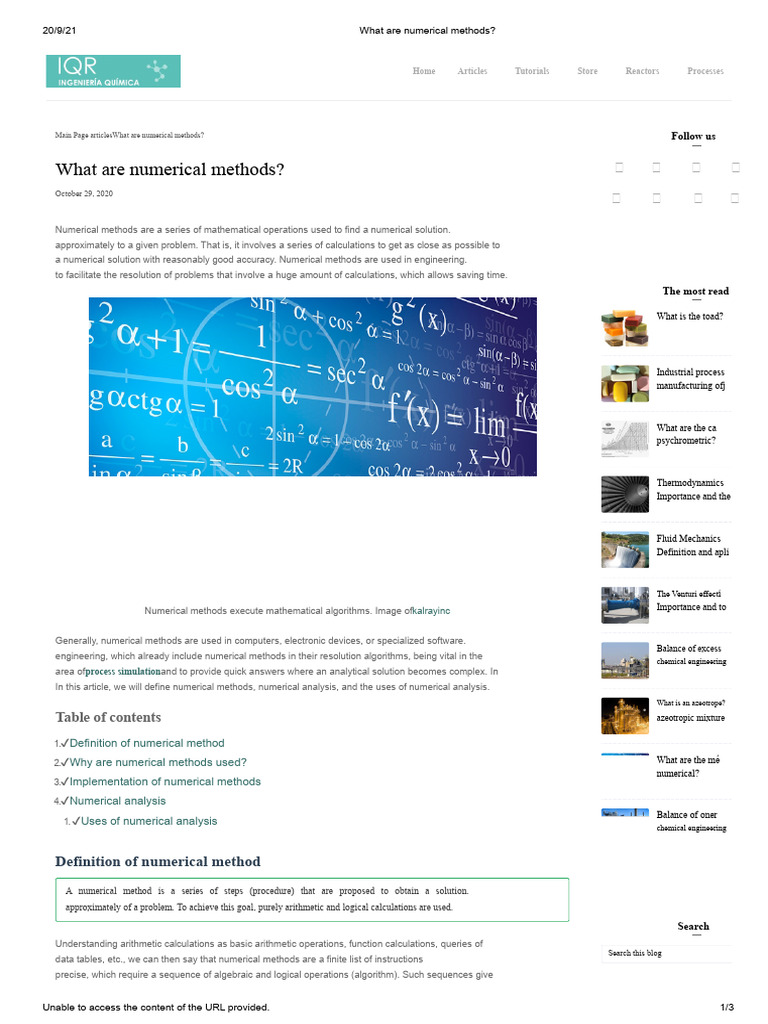 What Are Numerical Methods? | PDF | Numerical Analysis | Mathematical Analysis