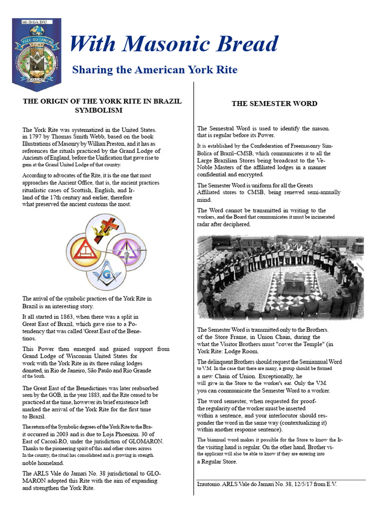Origin of the York Rite in Brazil | PDF | Freemasonry | Guild