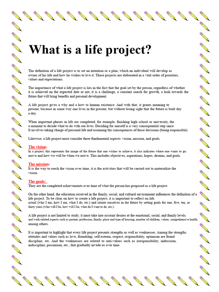 What Is A Life Project | PDF | Goal | Optimism