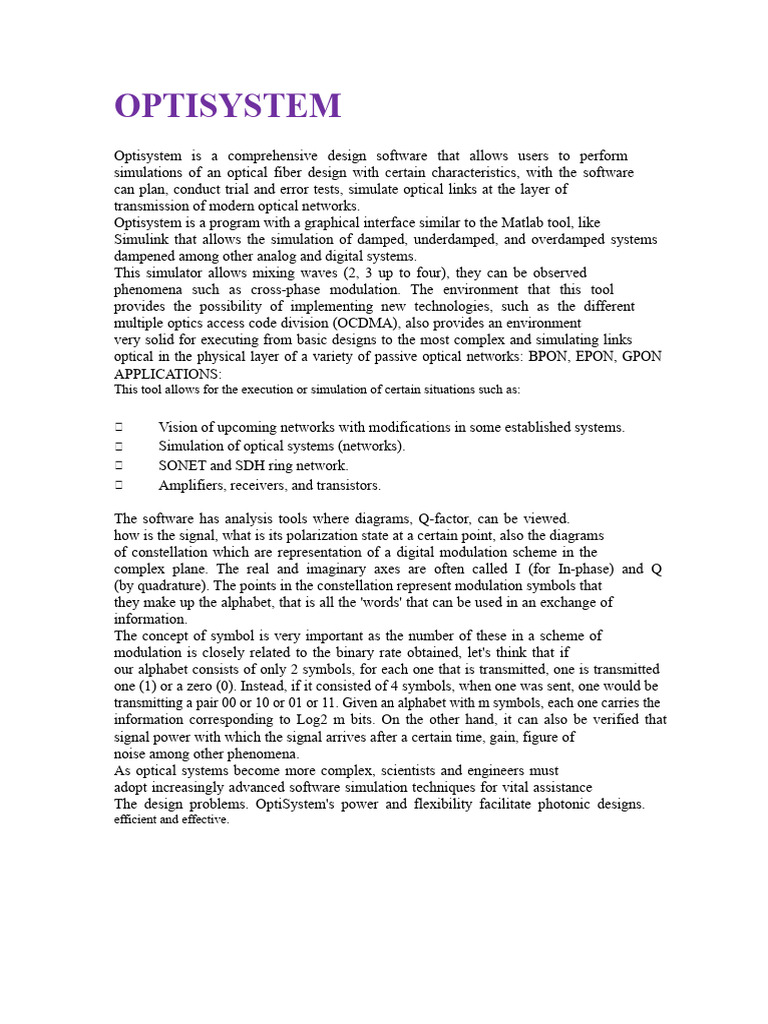 Optisystem (Tutorial) | PDF | Fiber Optic Communication | Filter ...