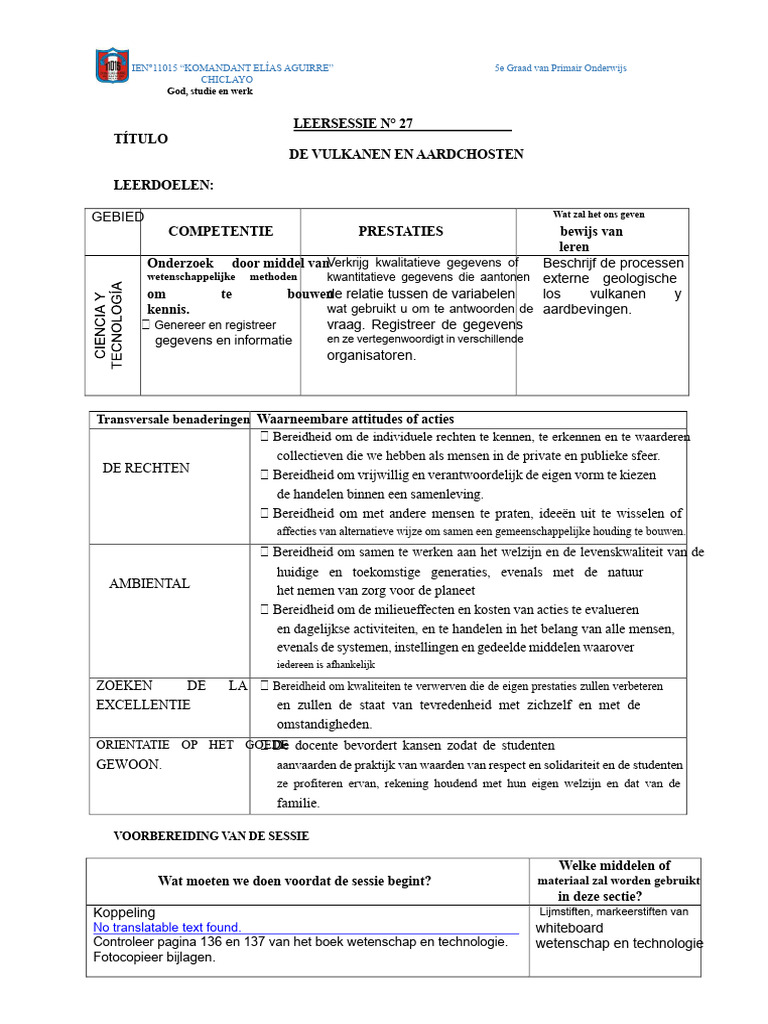 De Vulkanen en Aardbevingen | PDF