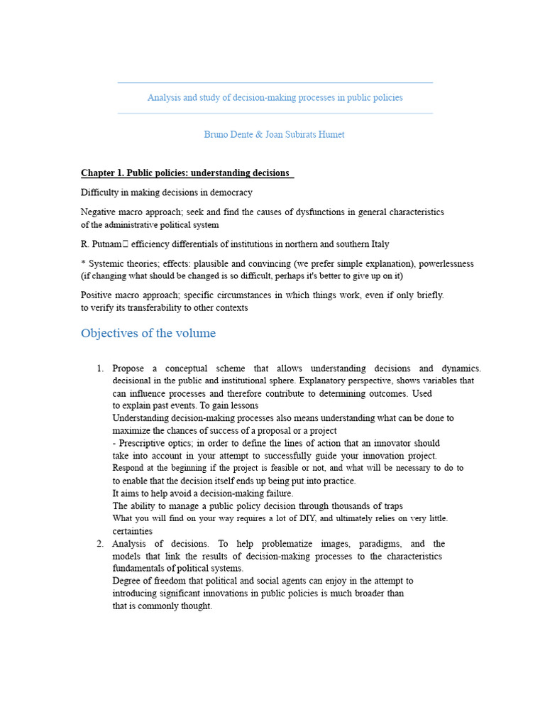 Understanding Public Policy Decisions | PDF | Decision Making | Policy