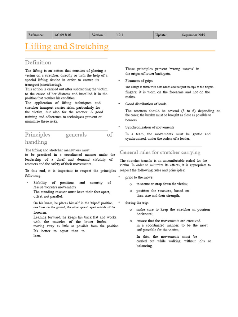 Lifting Stretcher Handling | PDF