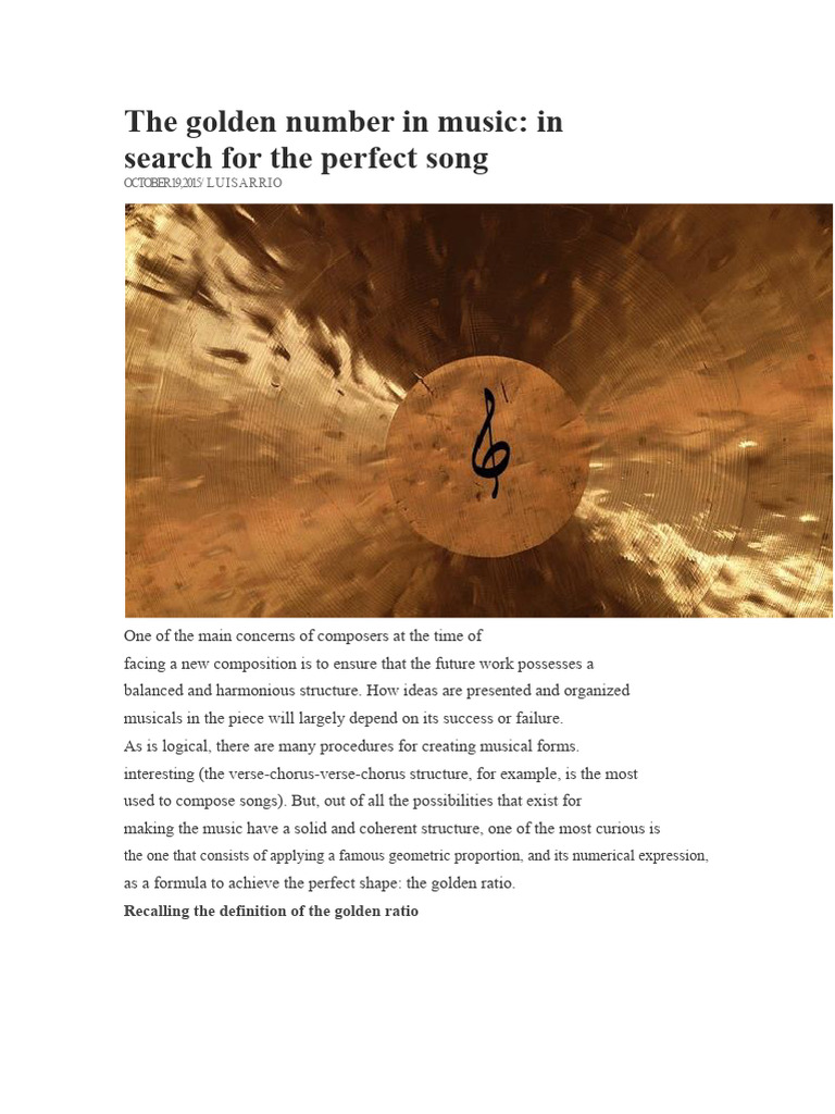 The Golden Ratio in Music | PDF | Nucleic Acid Sequence | Genetic Code