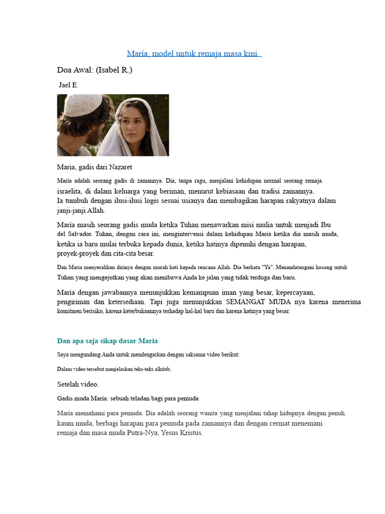 Maria Model Pemuda | PDF