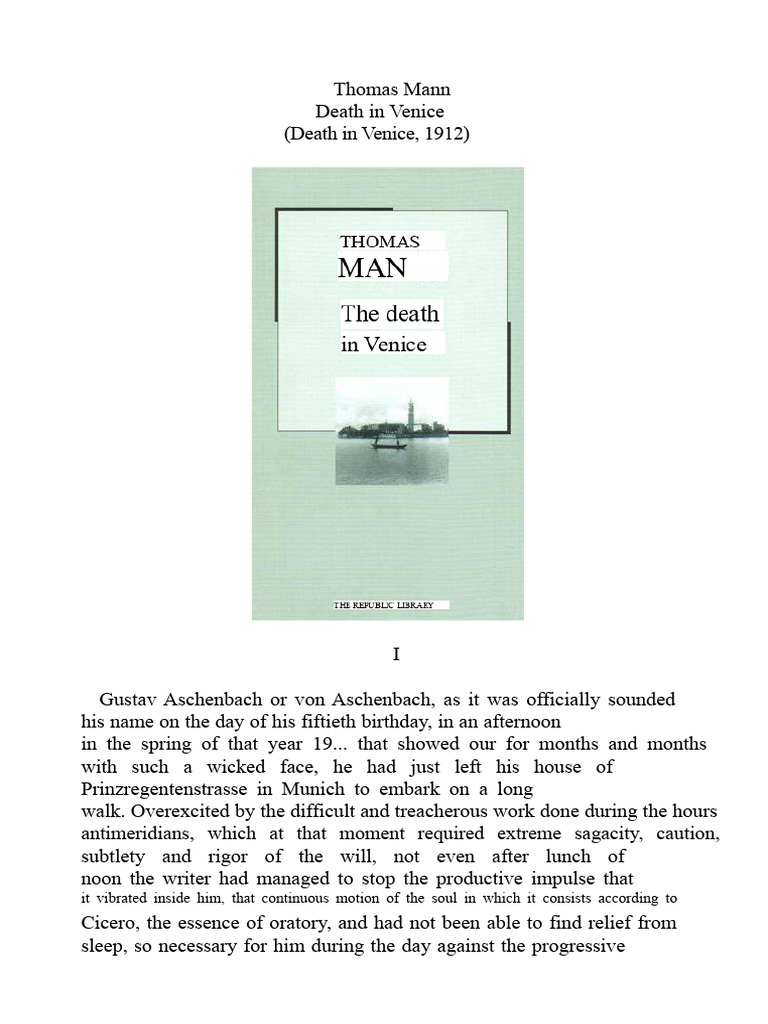 Mann-Death in Venice | PDF