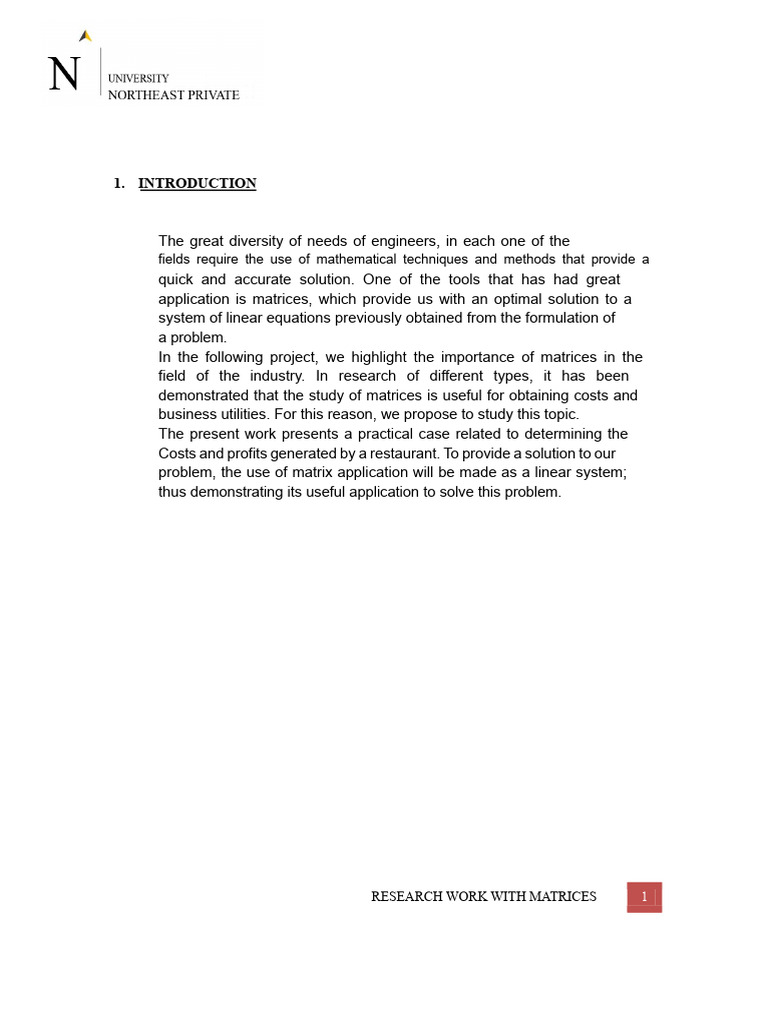 Matrices Project Gustavo | PDF | Matrix (Mathematics) | Mathematical ...