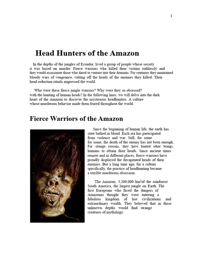 Shuar: The Amazon's Fearsome Headhunters | PDF | Amazon Rainforest ...