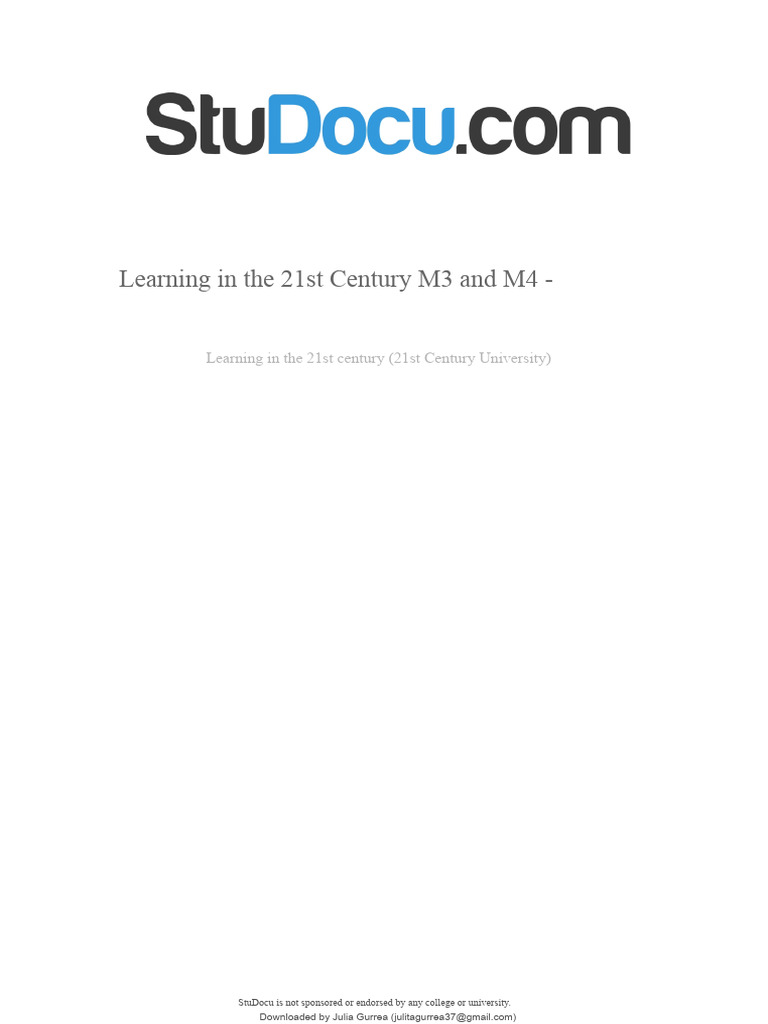 Summary Learn in The 21st Century m3 and m4 | PDF | Emotions | Well Being