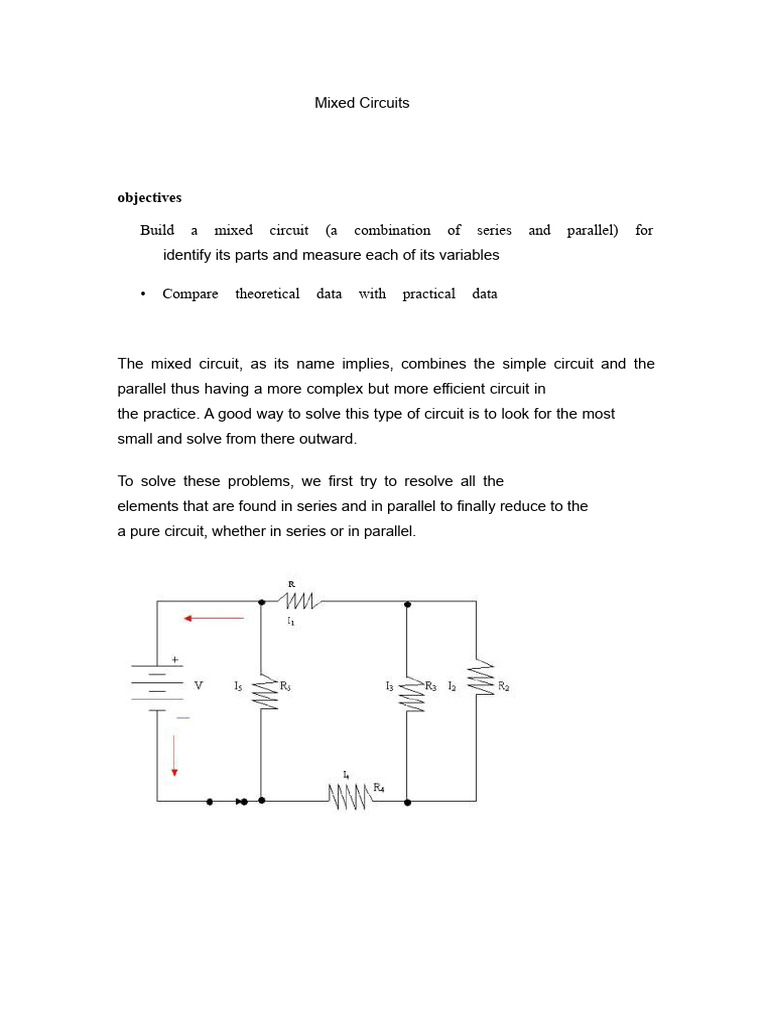 Mixed Circuits | PDF | Series And Parallel Circuits | Electrical Network