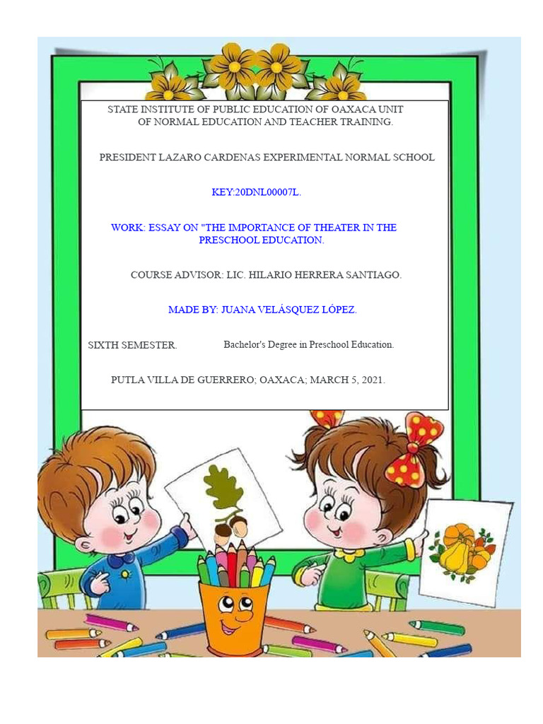The Importance of Theater in Early Childhood Education | PDF ...