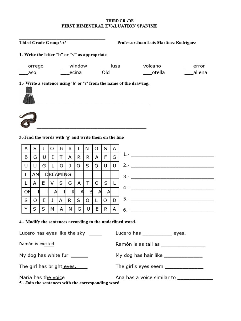Third Grade Spanish Evaluation Guide | PDF | Chess | Chess Theory