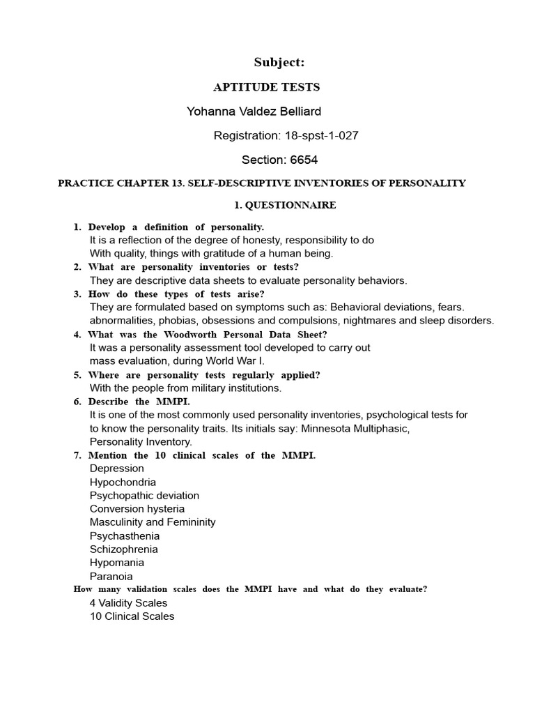 3 Aptitude Tests. Practice Caps. 13 and 14 | PDF | Psychology ...