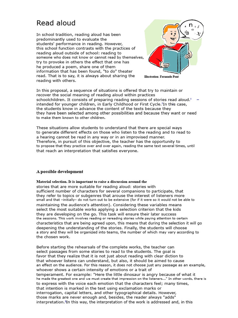 Read Aloud | PDF | Narrative | Human Communication