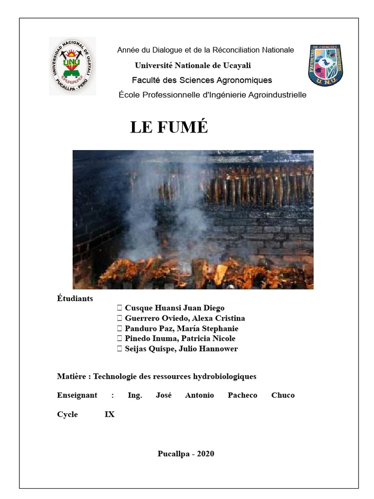 Techniques de Fumage des Aliments | PDF | Fumer (Cuisine) | Chimie