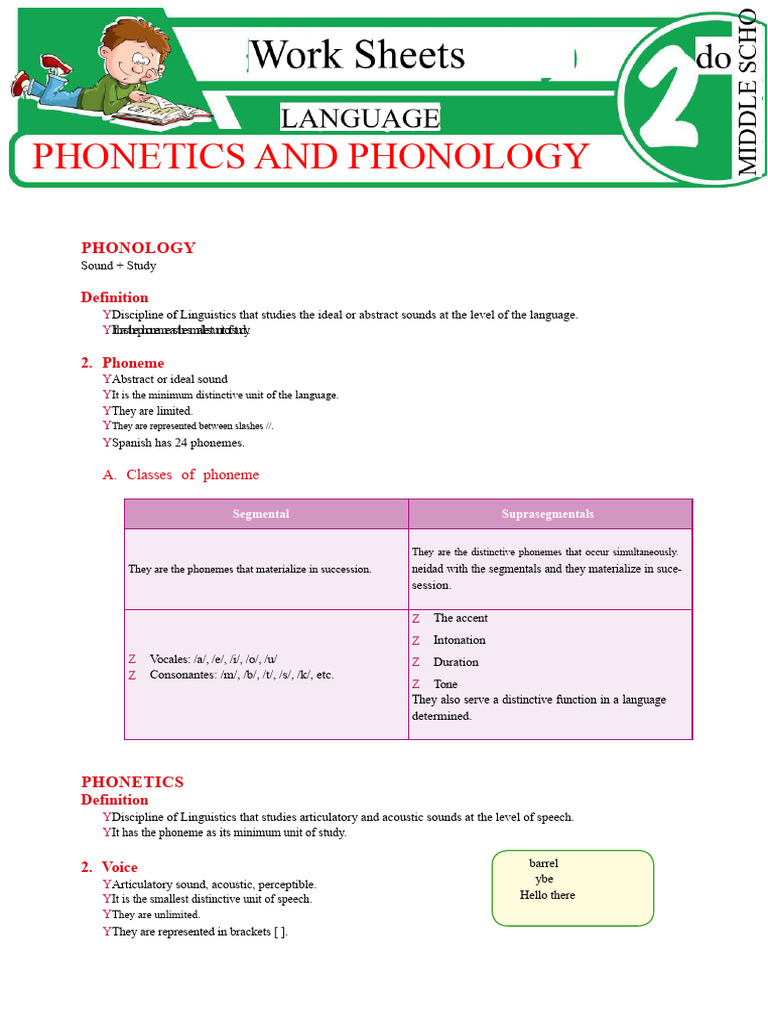 Phonetics and Phonology For Second Year of Secondary School PDF | PDF | Phoneme | Phonetics