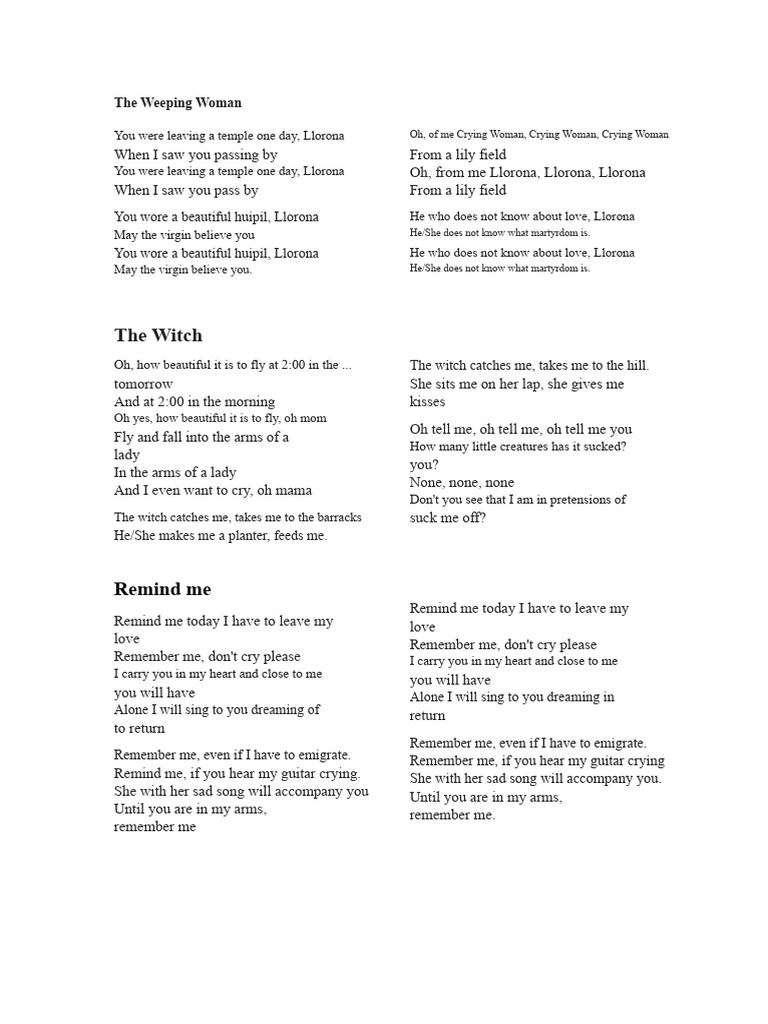 The Weeping Woman | PDF