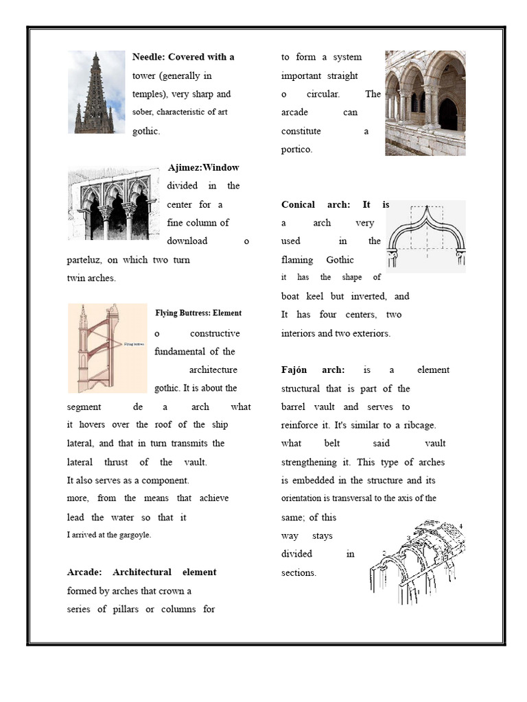 Gothic Glossary | PDF | Gothic Architecture | Vault (Architecture)