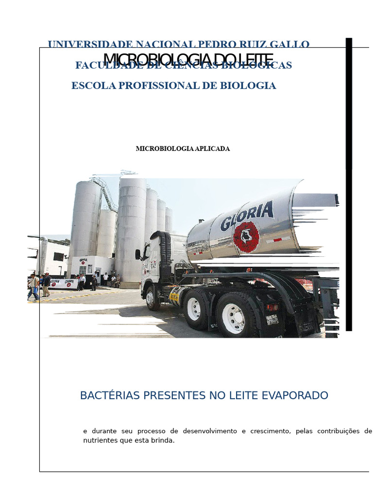 Microbiologia Do Leite EVAPORADO | PDF | Leite | Lacticínios