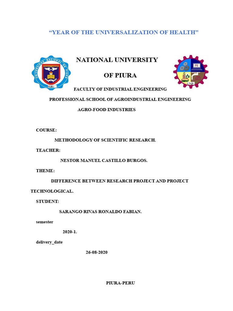 Differences Between Scientific and Technological Projects | PDF ...