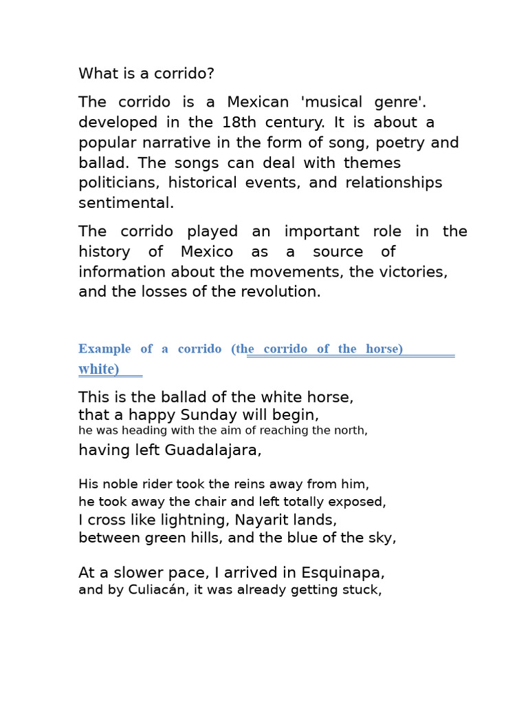 Understanding Corridos in Mexico | PDF | Corrido | Mexico