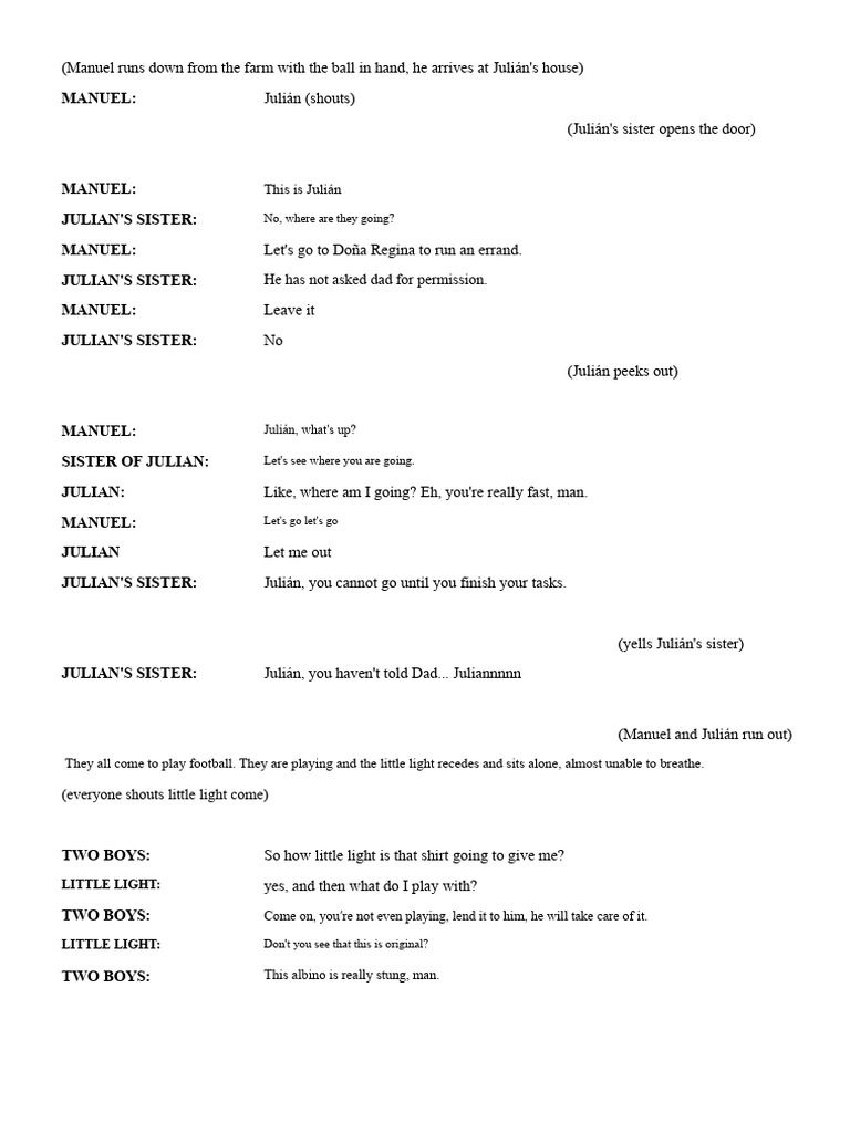 Script The Colors of The Mountain | PDF
