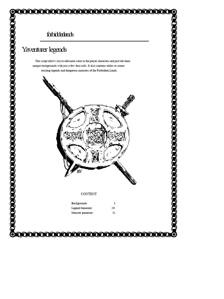 Forbidden Lands Character Creation Guide | PDF