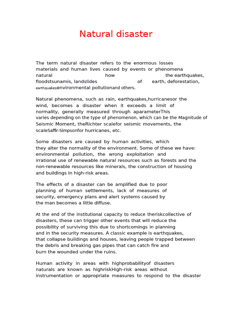 Understanding Natural Disasters | PDF | Earthquakes | Natural Disasters
