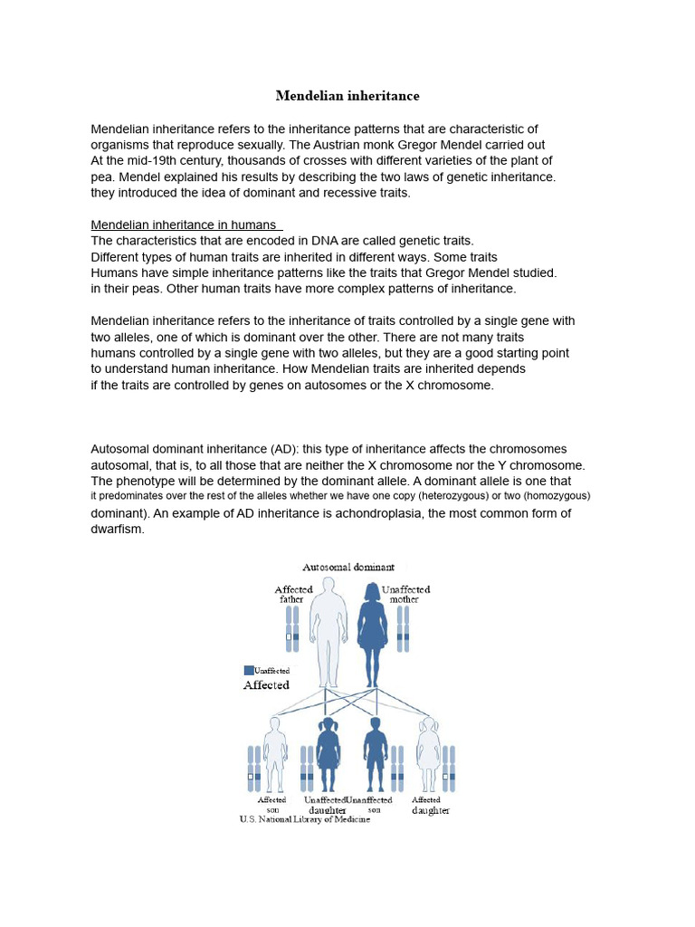 Mendelian Inheritance and Mendel's Laws | PDF | Dominance (Genetics ...