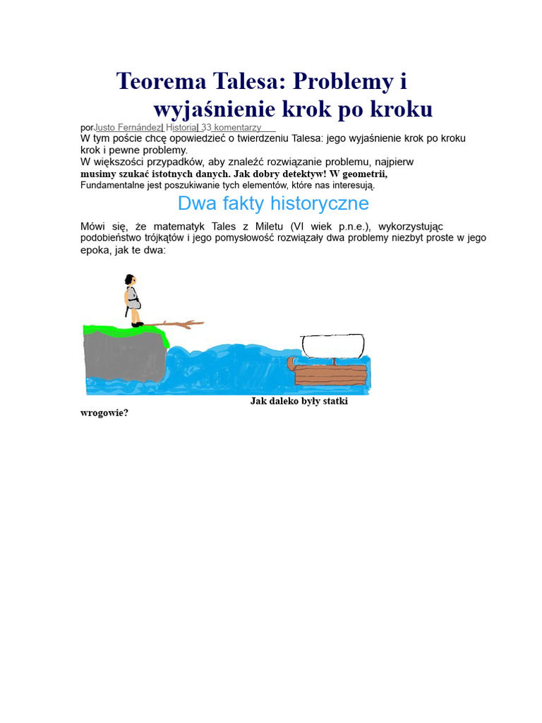 Twierdzenie Talesa (Historia) | PDF