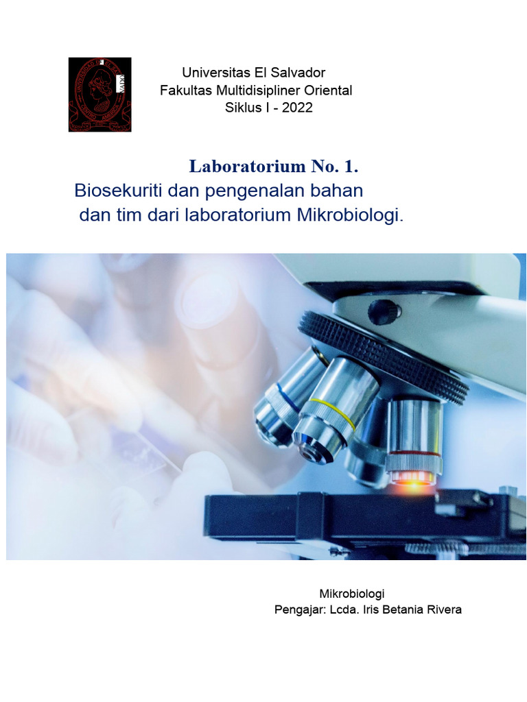 Laboratorium 1. Biosekuriti Dan Pengenalan Bahan Serta Peralatan Dalam Laboratorium Mikrobiologi ...