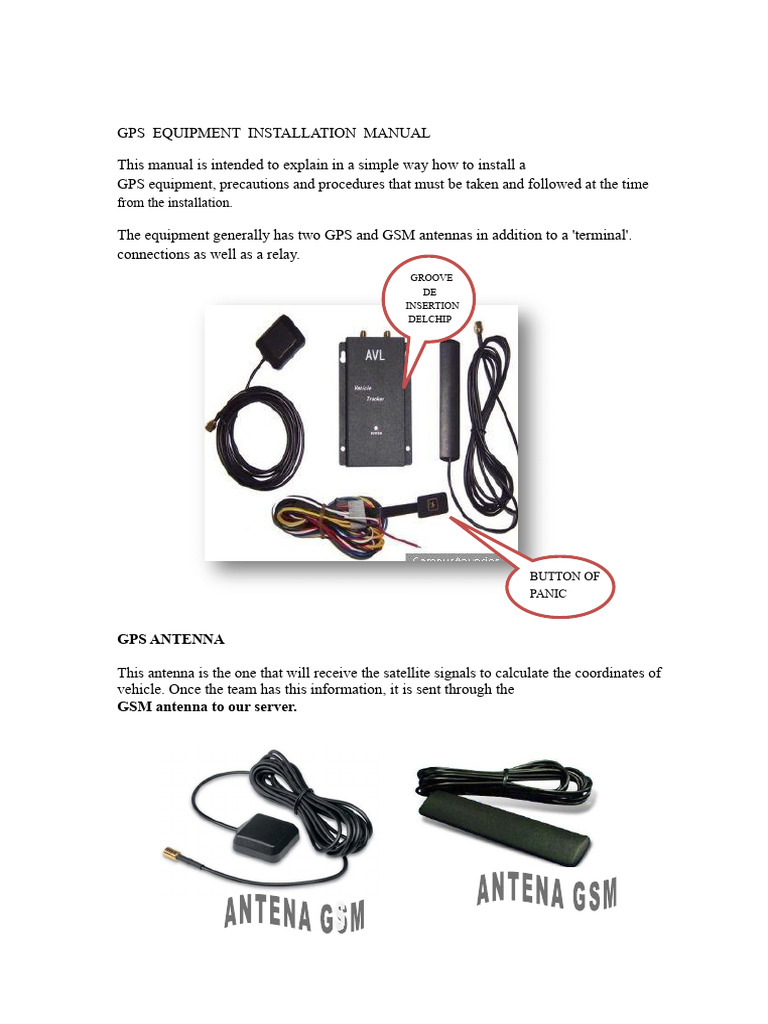 GPS Equipment Installation Guide | PDF | Global Positioning System | Relay