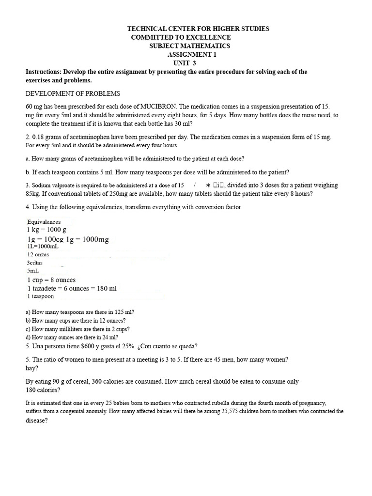 Problem Development Unit 3 | PDF