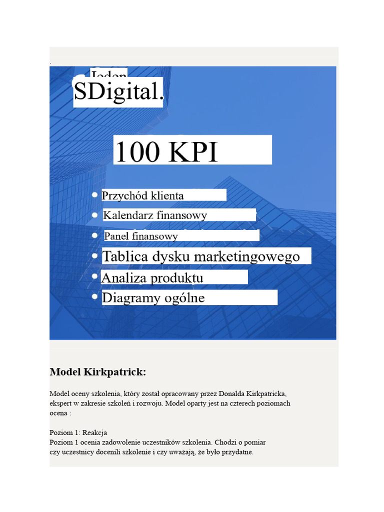 Model Kirkpatrick | PDF