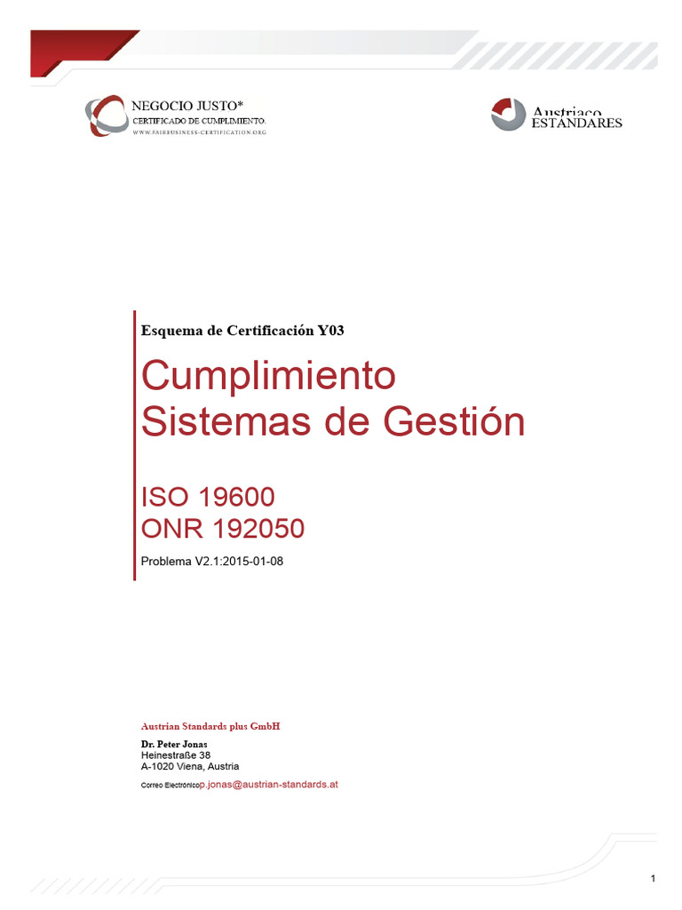 Esquema de Certificación CMS ISO 19600 | PDF | Auditoría | Sistema de ...