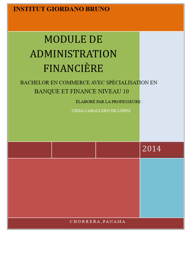 Administration Financière en Banque et Finance | PDF | Impôts | Banques