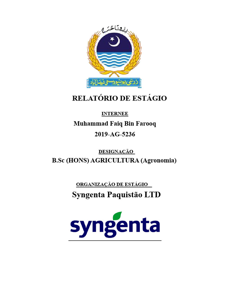 M.faiq Bin Farooq (Naya Sawera, Syngenta) | PDF | Agricultura | Milho
