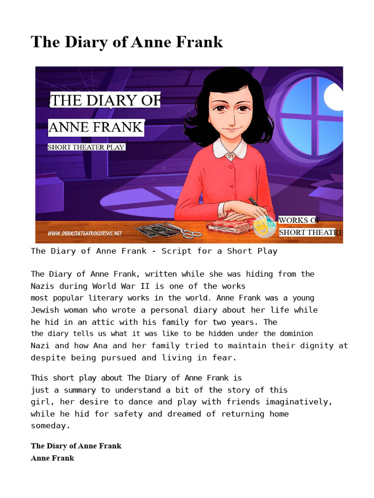 The Diary of Anne Frank | PDF | Anne Frank | The Holocaust