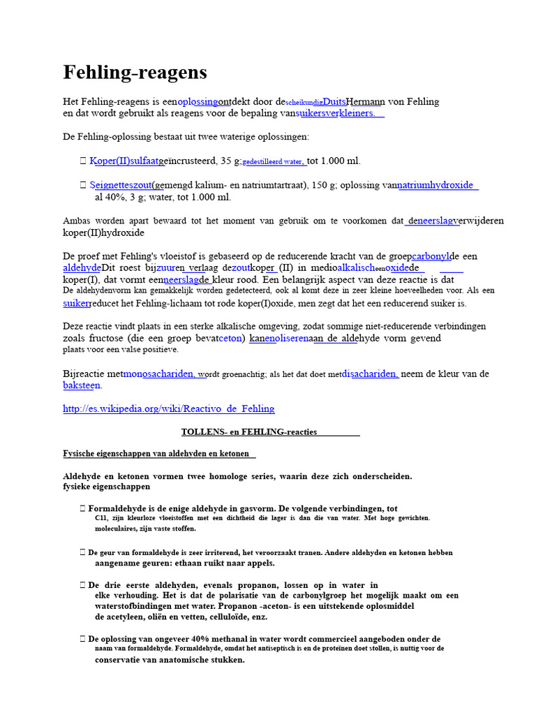 Fehling Reagens | PDF