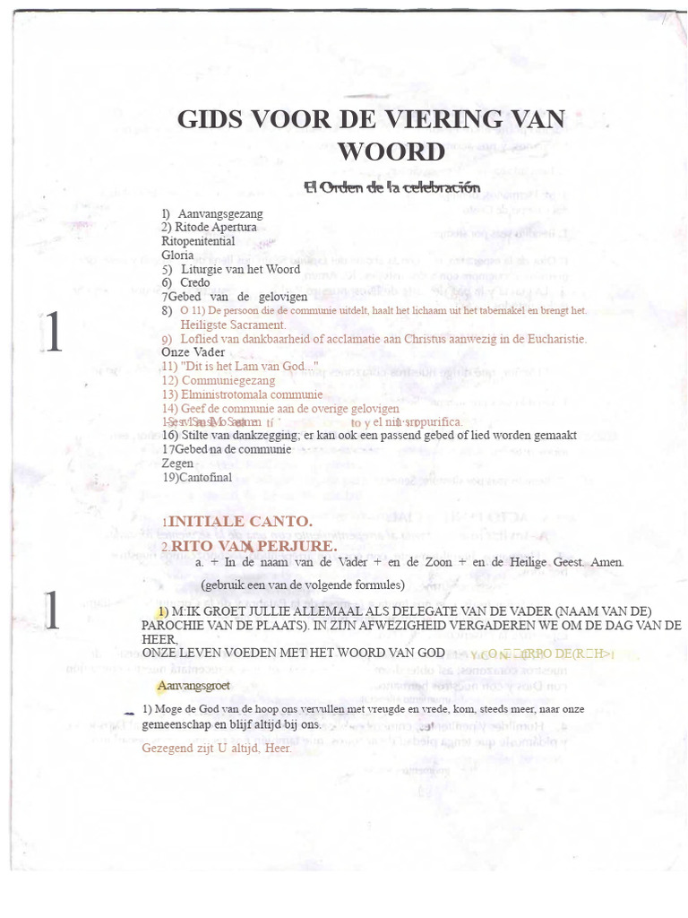 Gids Voor de Viering Van Het Woord PDF | PDF